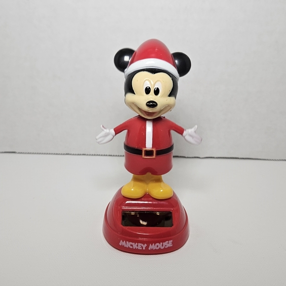 Disney | Other | Mickey Mouse Solar Powered Figure Christmas Theme ...
